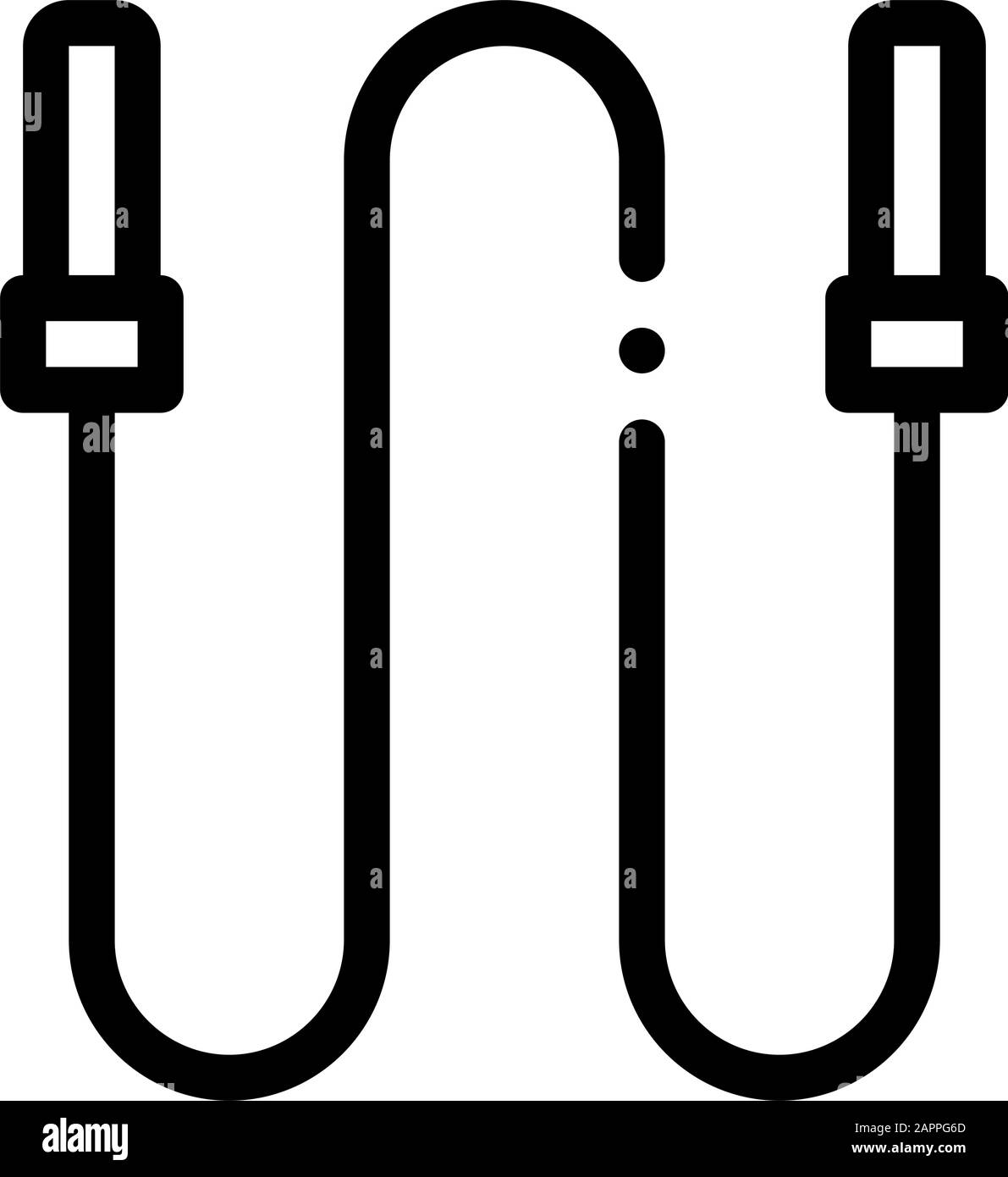 Jump Rope Icon Vector Outline Illustration Stock Vector Image & Art - Alamy