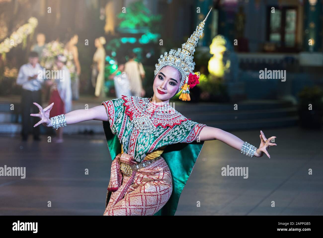 Khon is traditional dance drama art of Thai classical masked, this ...