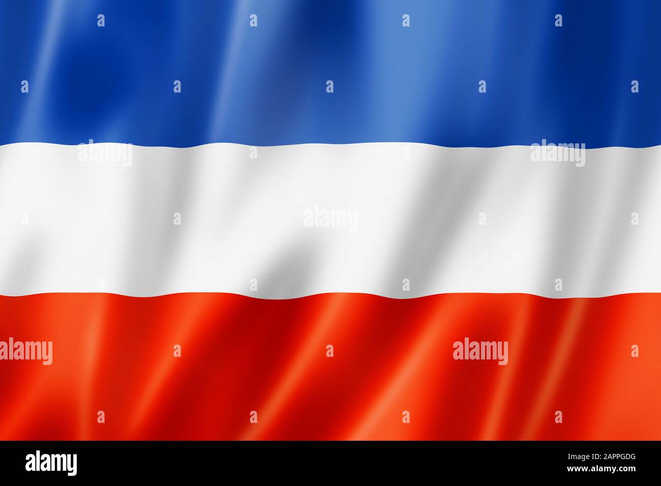 Slavic ethnic flag, Yugoslavia. 3D illustration Stock Photo - Alamy