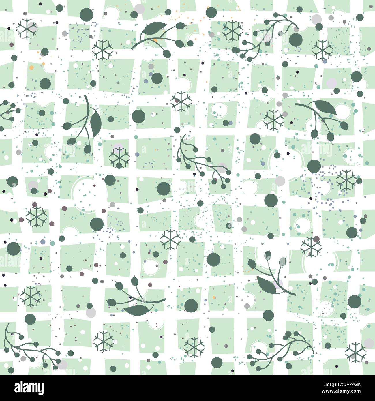 Seamless pattern with berries and spruce branches on a white background ...