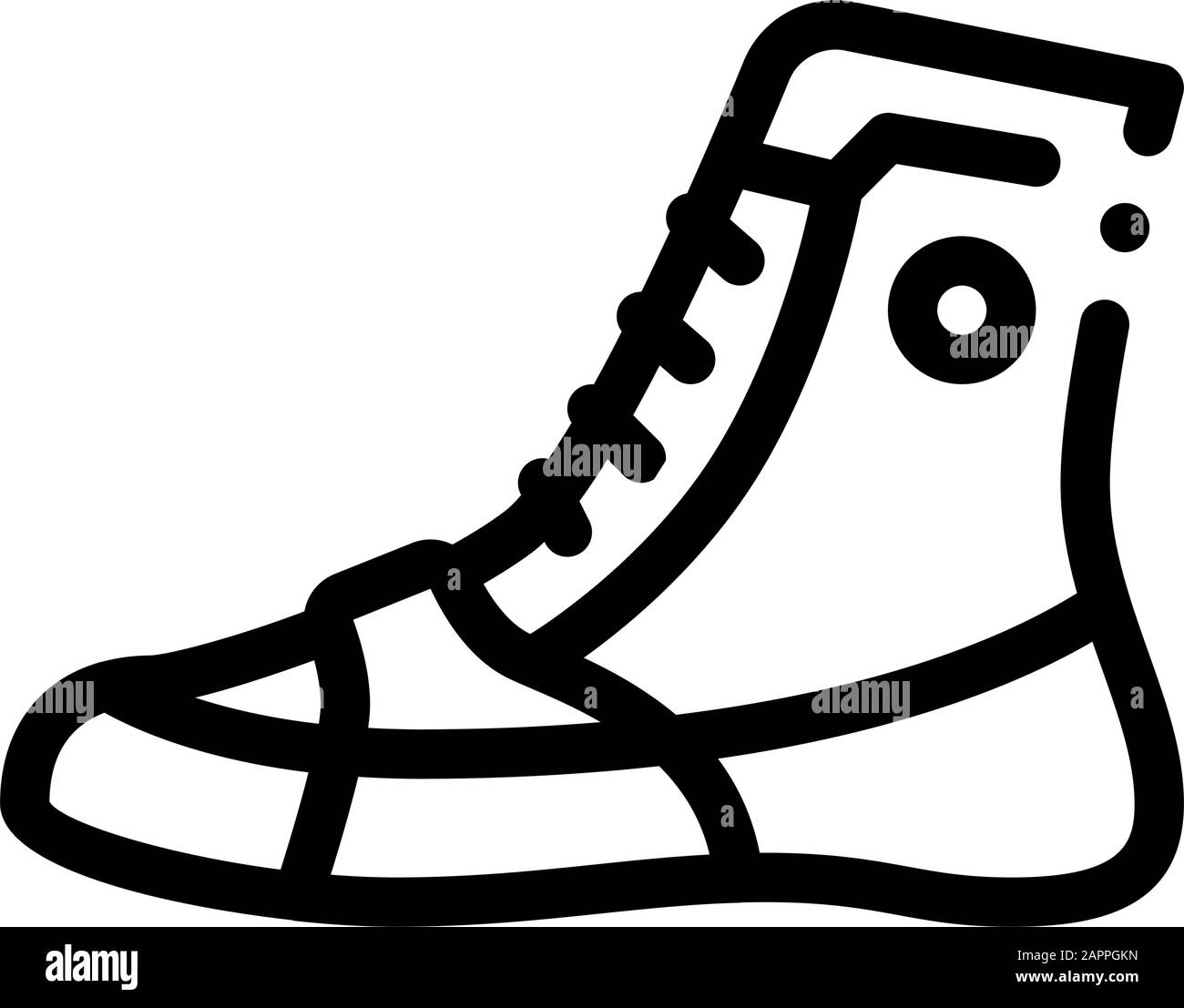 Boxing Shoes Sneakers Icon Vector Outline Illustration Stock Vector ...