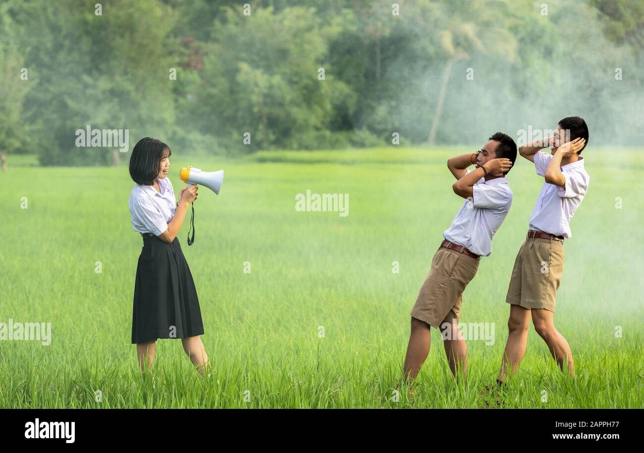 Asian woman speaker protest hi-res stock photography and images - Alamy