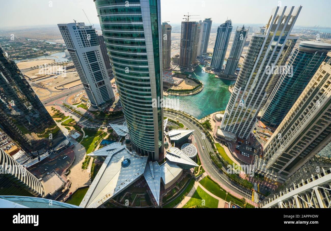 Panoramic skyline dubai day night hi-res stock photography and images ...