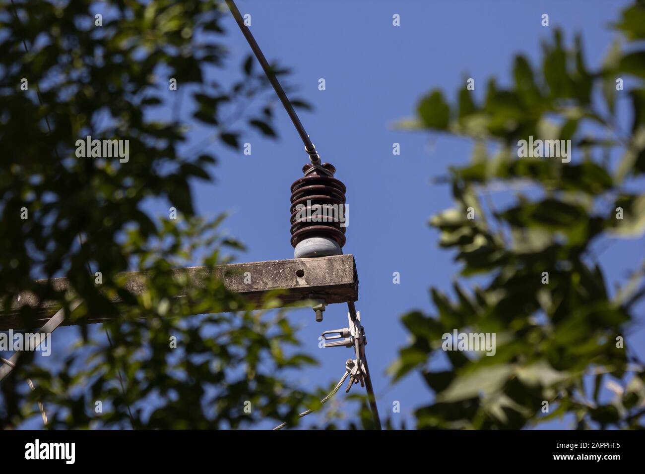 Brown ceramic of Electrical insulator Stock Photo - Alamy