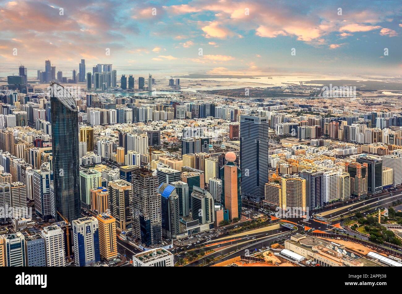 View of Abu Dhabi city in the United Arab Emirates Stock Photo - Alamy