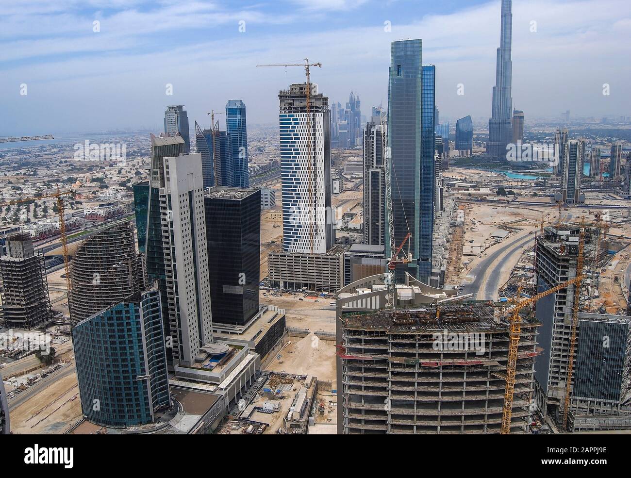 Grandiose construction in Dubai, the United Arab Emirates Stock Photo ...