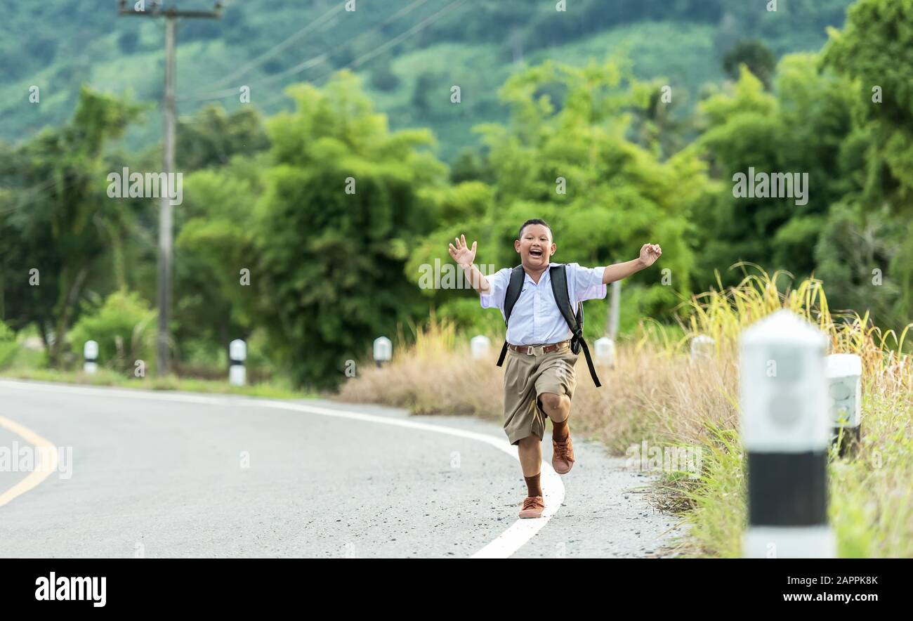 Cute school boy asia hi-res stock photography and images - Alamy