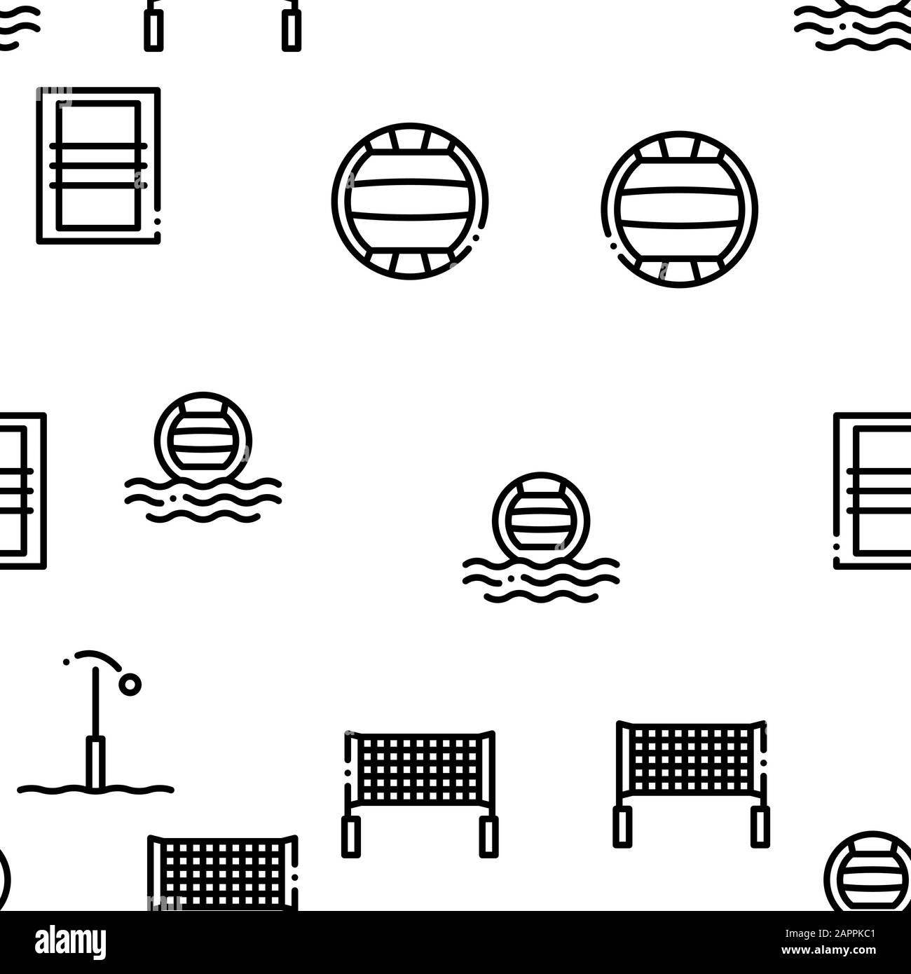 Volleyball Sport Game Seamless Pattern Vector Stock Vector Image & Art ...
