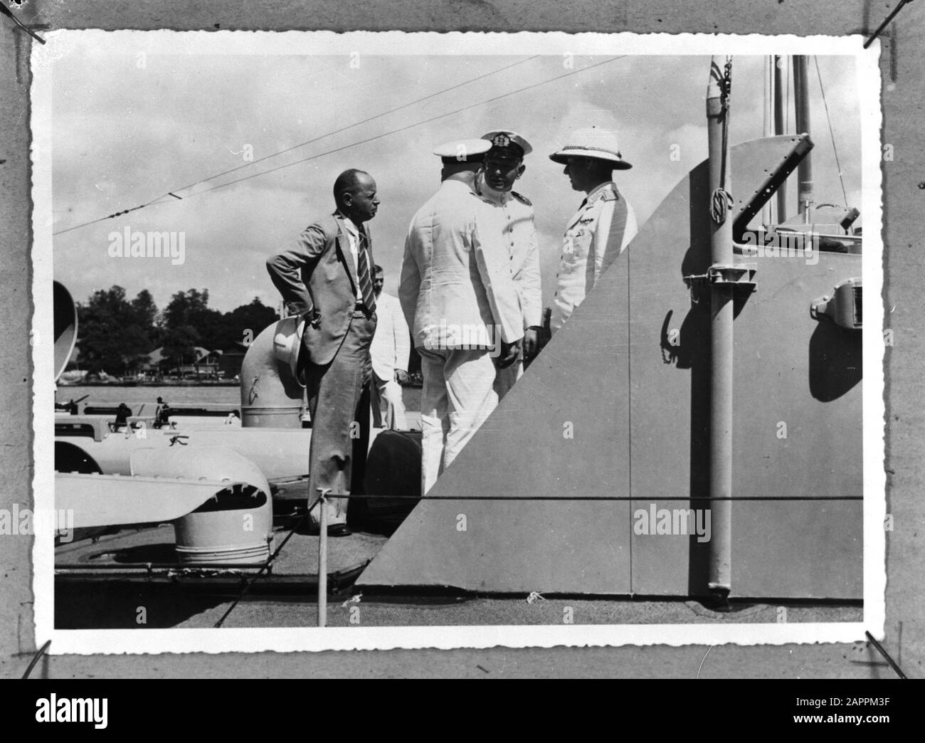 Inspection of a motor torpedo boat Date: 1940-1945 Location: Indonesia ...
