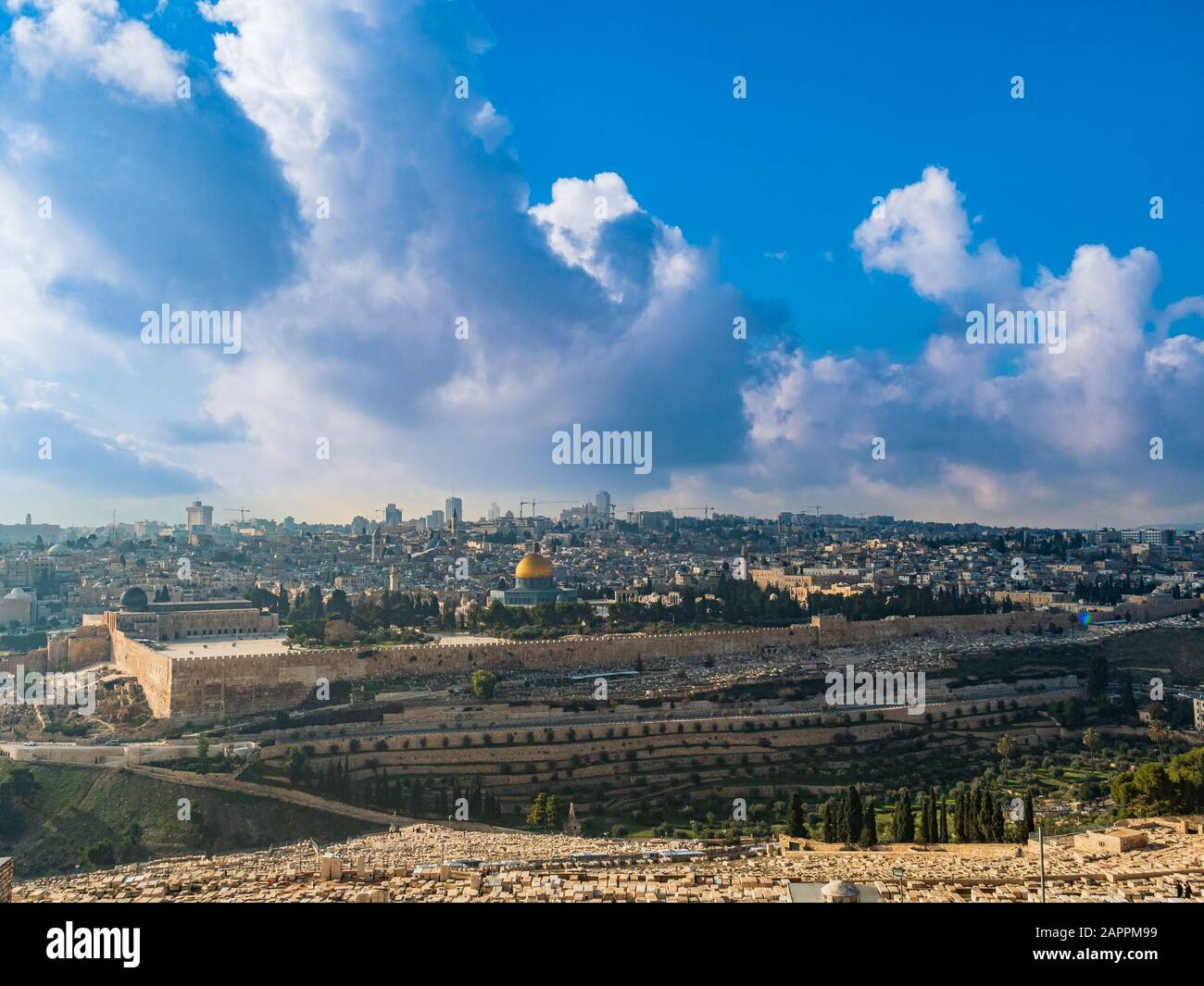 Panorama shot of Old Town Jerusalem Stock Photo - Alamy