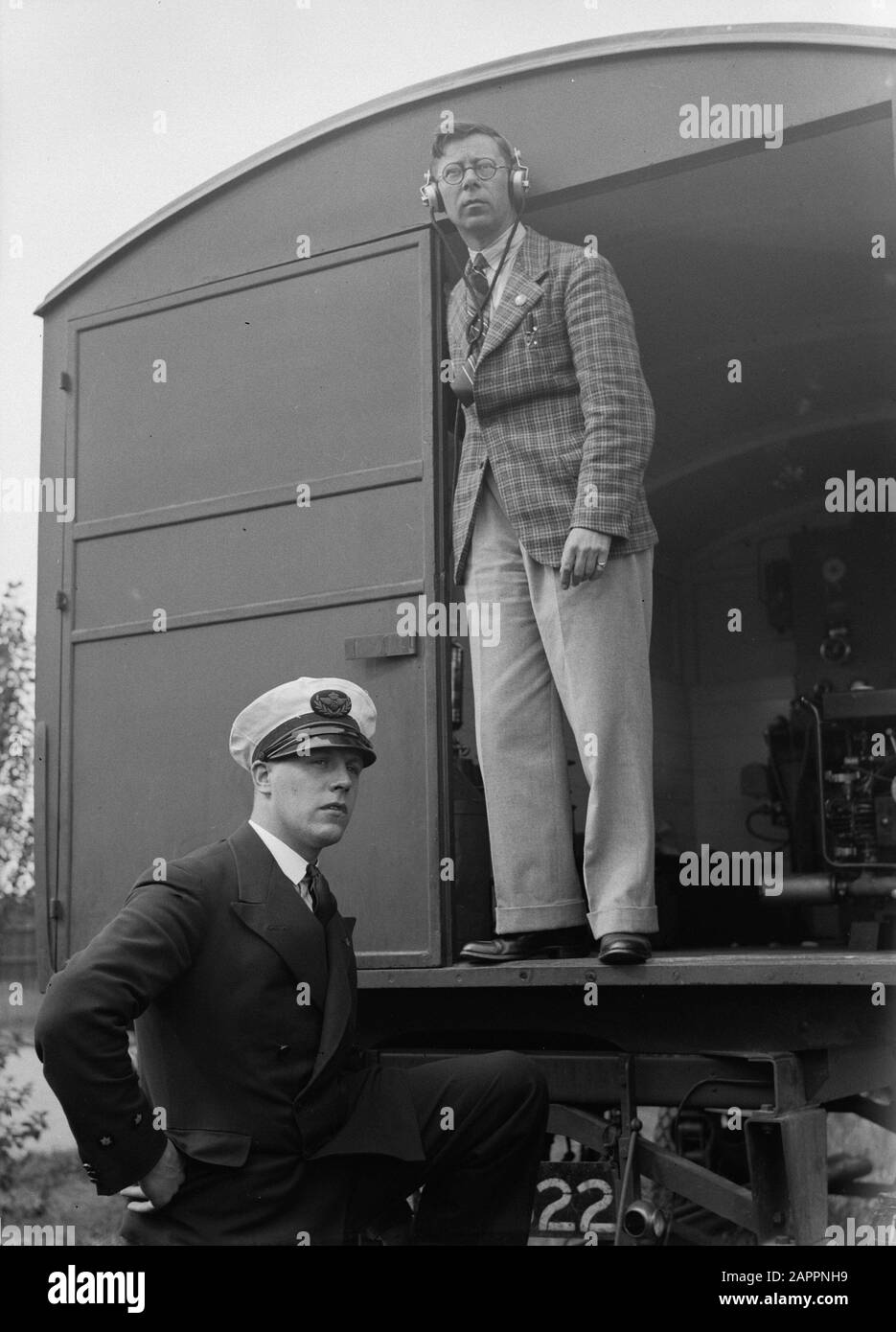 KLM Fokker Lark in Hull Mr. Geary with white cap of the KLM passenger ...