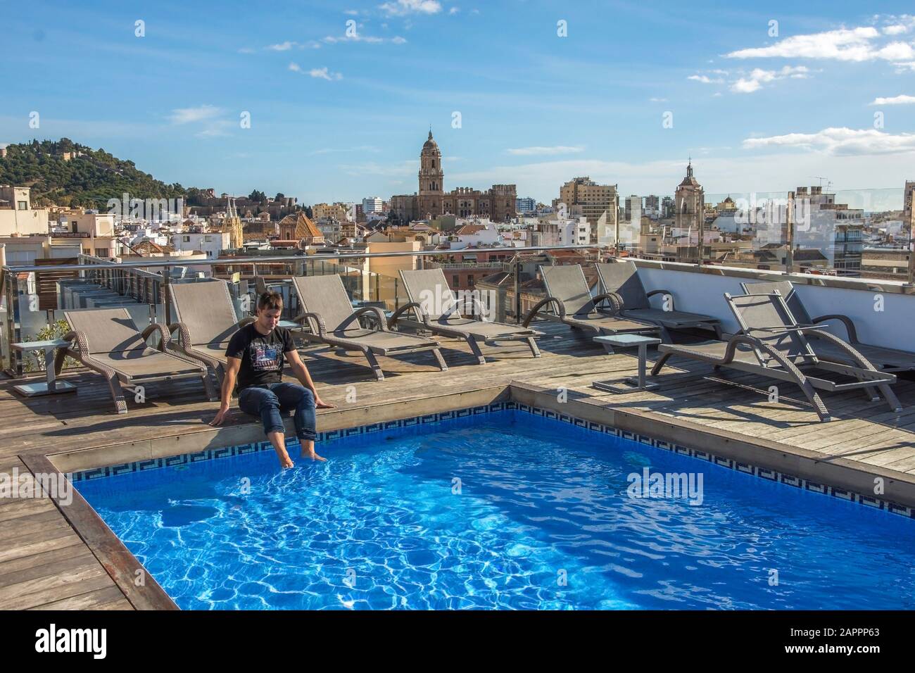 Rooftop swimming pool spain hi-res stock photography and images - Alamy