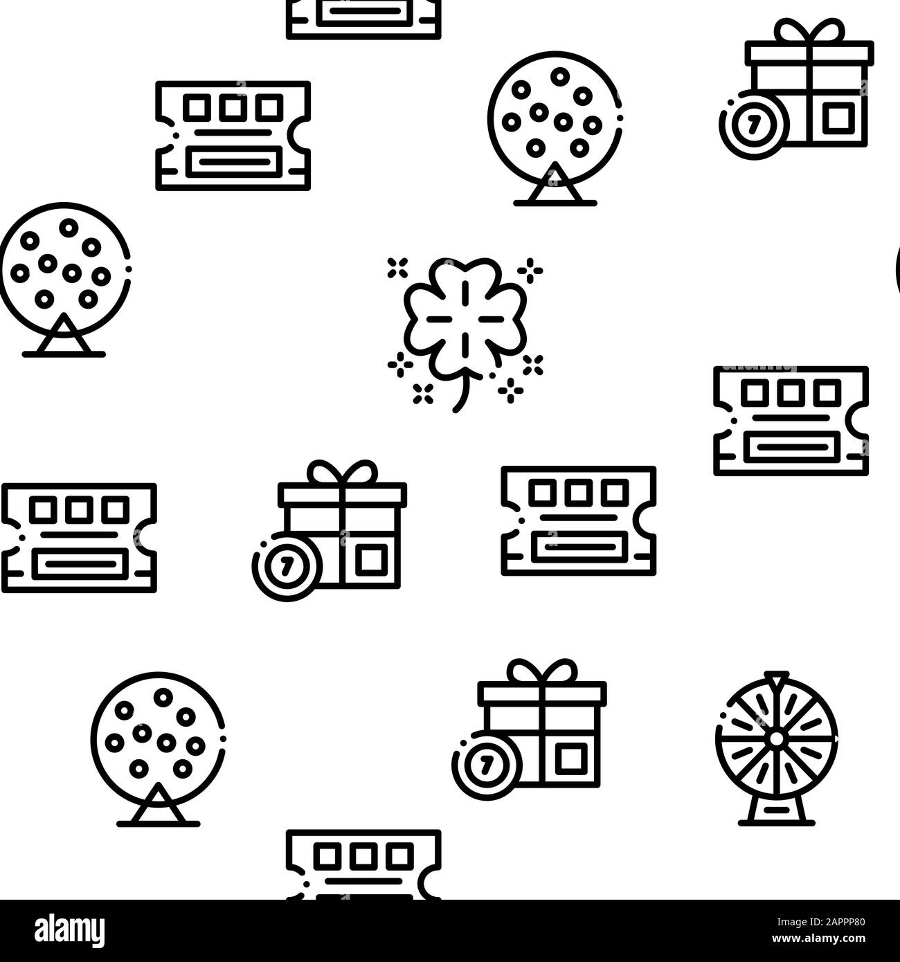 Lottery Gambling Game Seamless Pattern Vector Stock Vector Image & Art ...