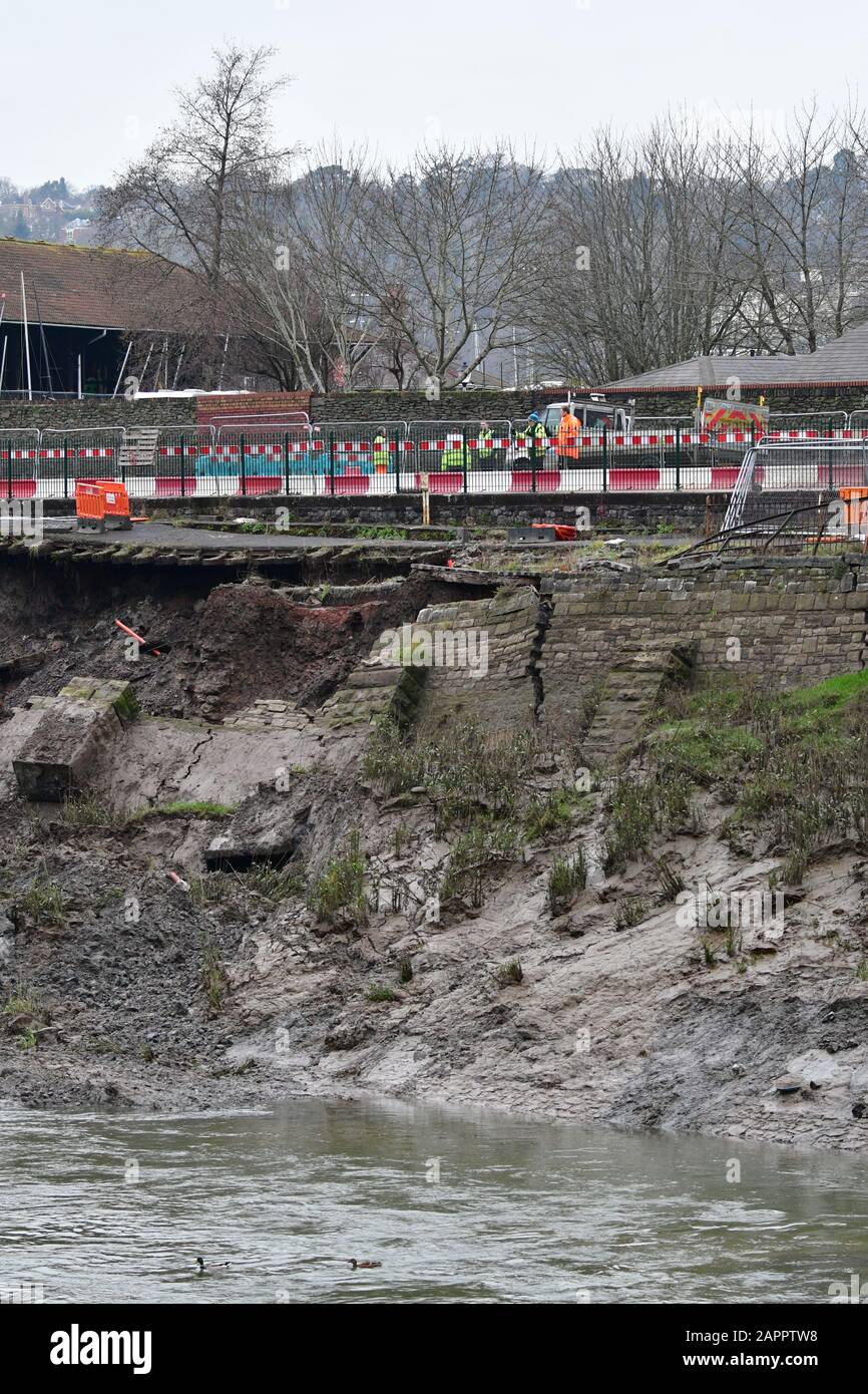 Bristol, UK. 24th Jan 2020. Bristol a path walkway called chocolate ...