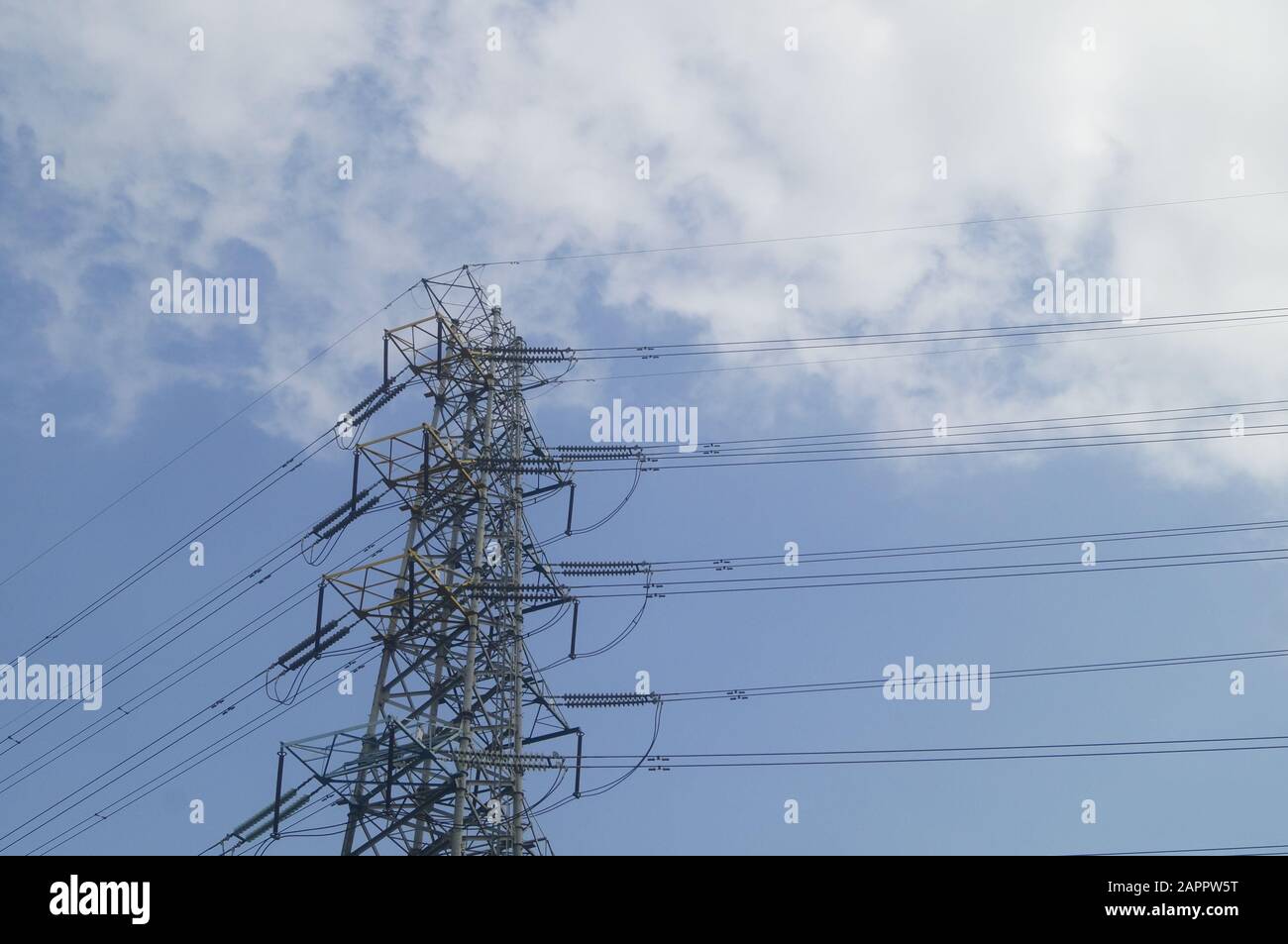 High voltage wire rack Stock Photo - Alamy
