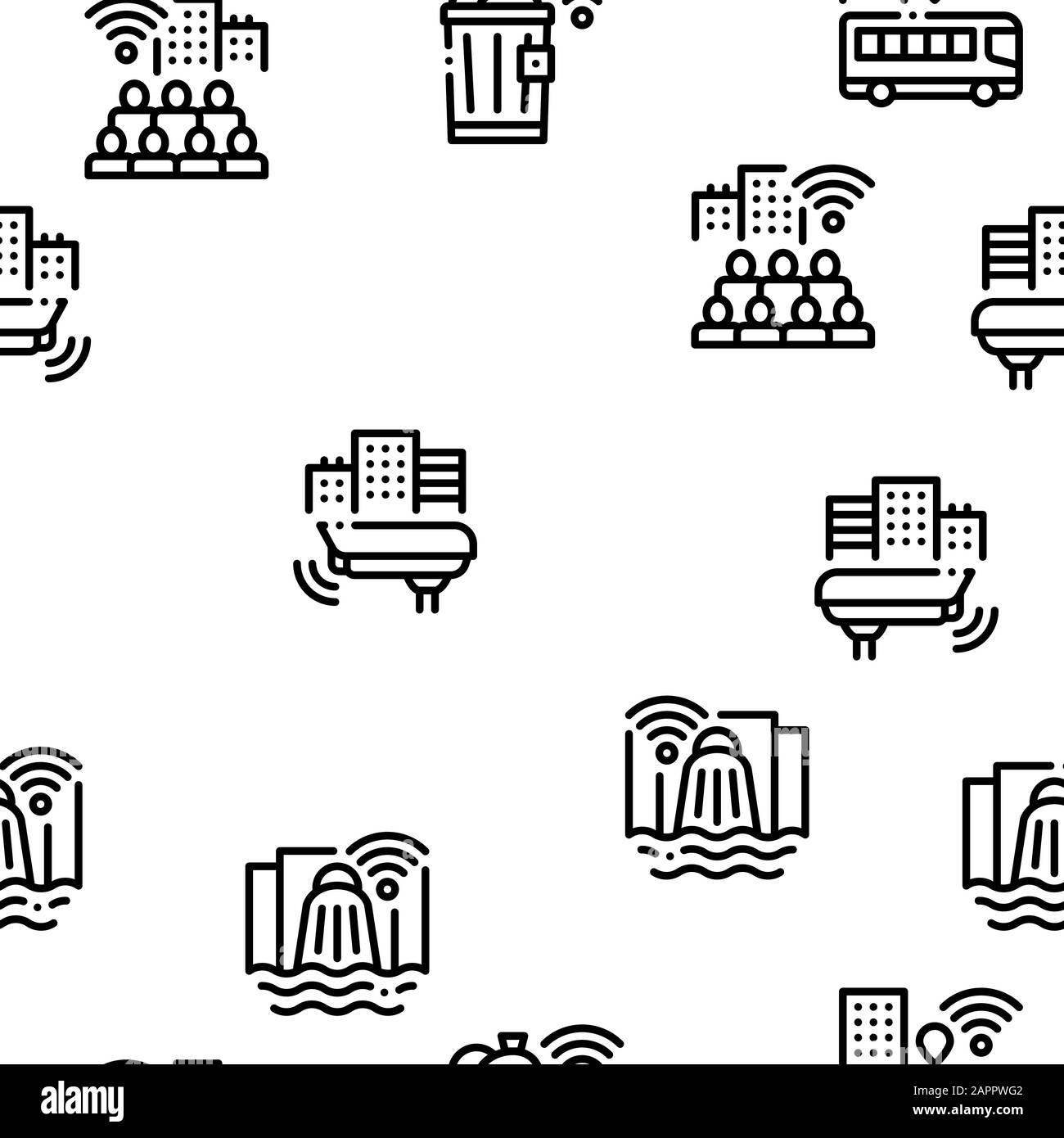 Internet Of Things Seamless Pattern Vector Stock Vector Image & Art - Alamy
