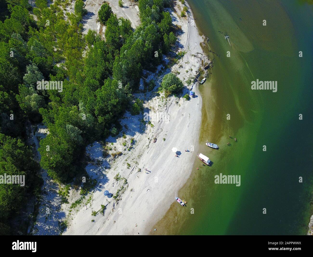 Aerial view, Ticino river Nature Park, Parco Naturale della Valle del ...