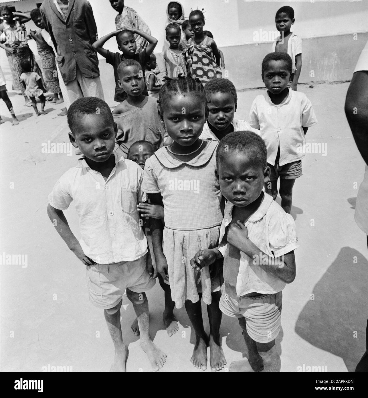 Zaire (formerly Belgian Congo) Children in an Angolan refugee camp ...