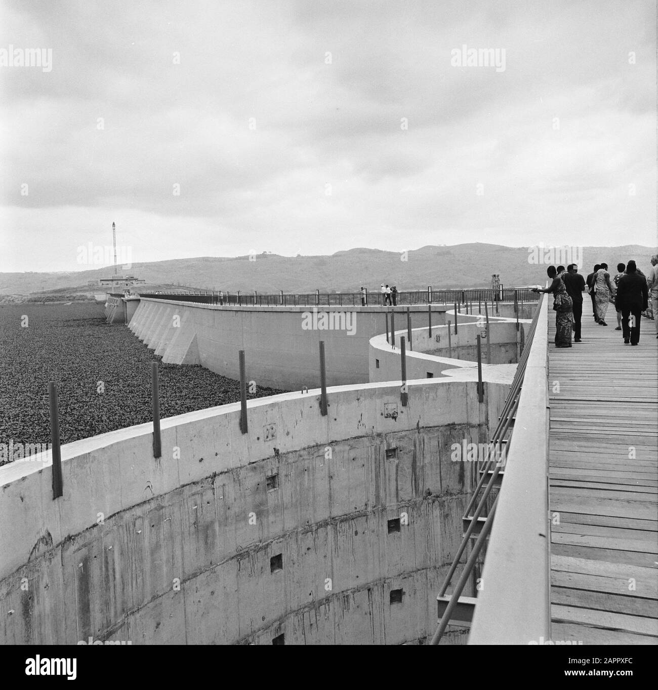 Zaire (formerly Belgian Congo) Inga project, dam in the river Zaire ...