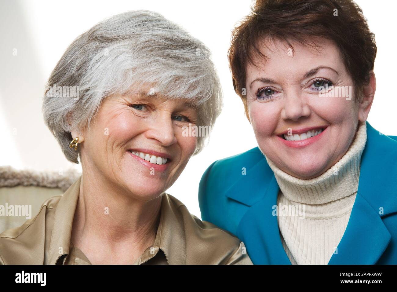 Portrait of smiling mature women Stock Photo - Alamy
