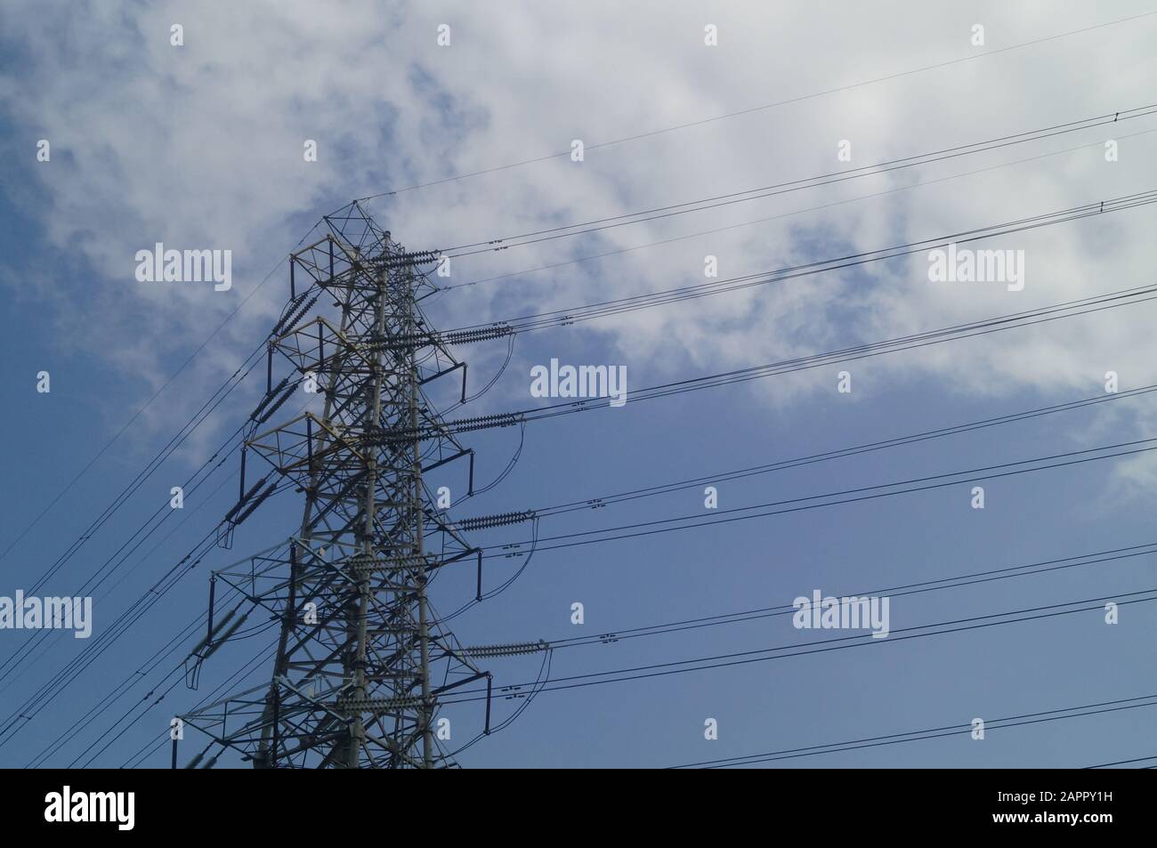 High voltage wire rack Stock Photo - Alamy