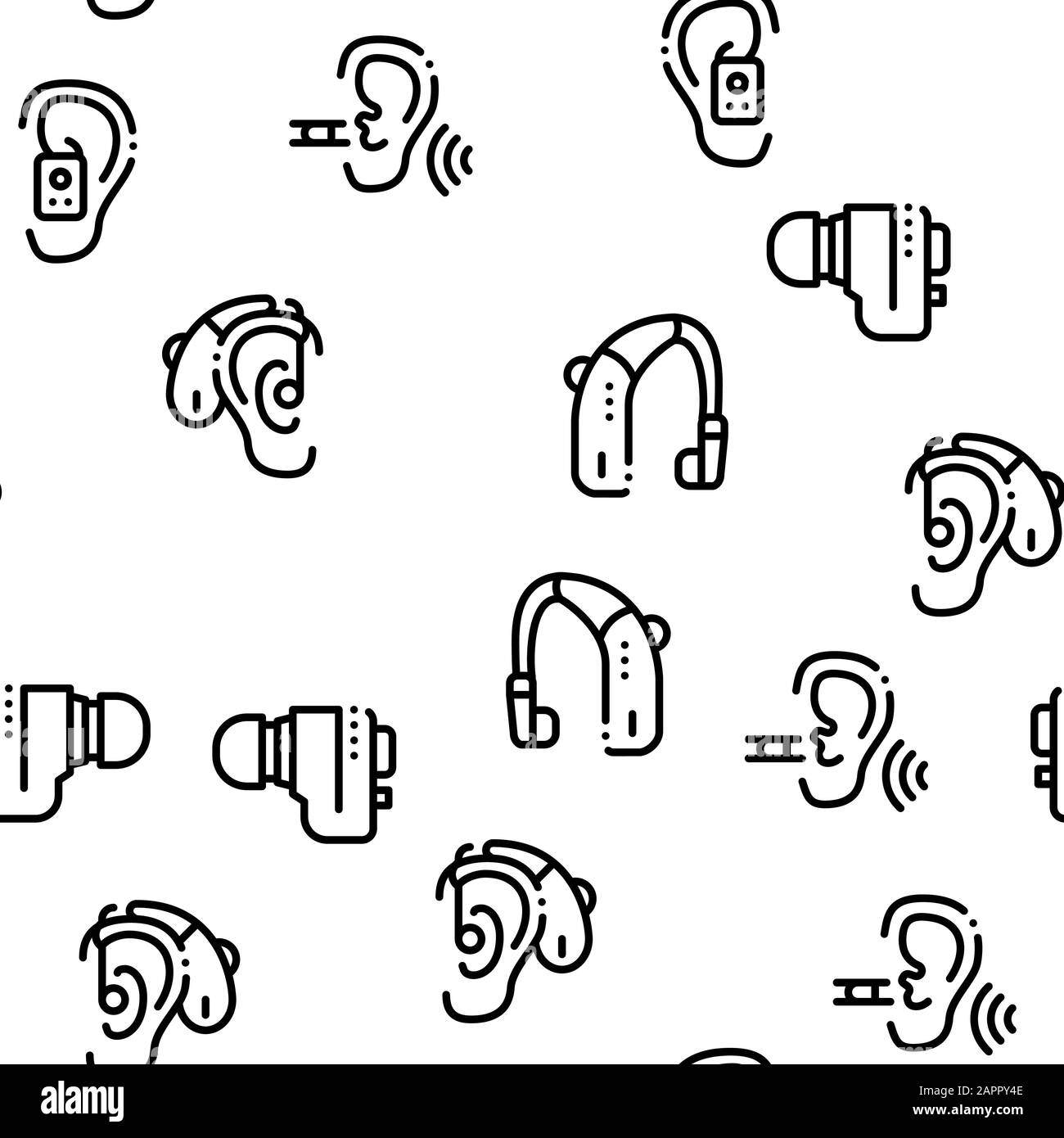 Hearing Human Sense Seamless Pattern Vector Stock Vector Image & Art ...