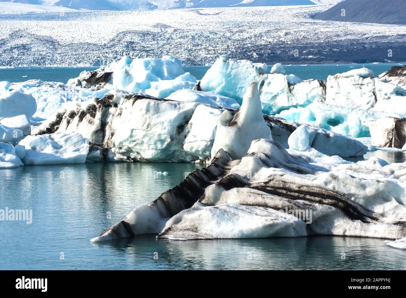 Detailed photo of the Icelandic glacier iceberg in a ice lagoon Stock ...