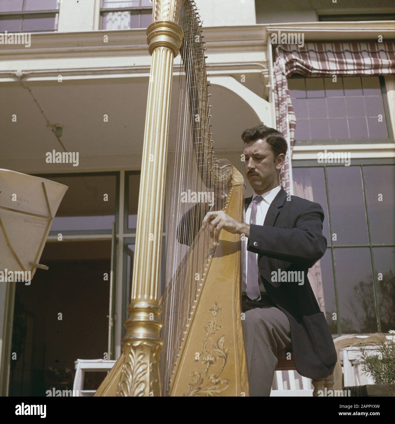 men, musical instruments, harp Date: undated Keywords: men, musical ...