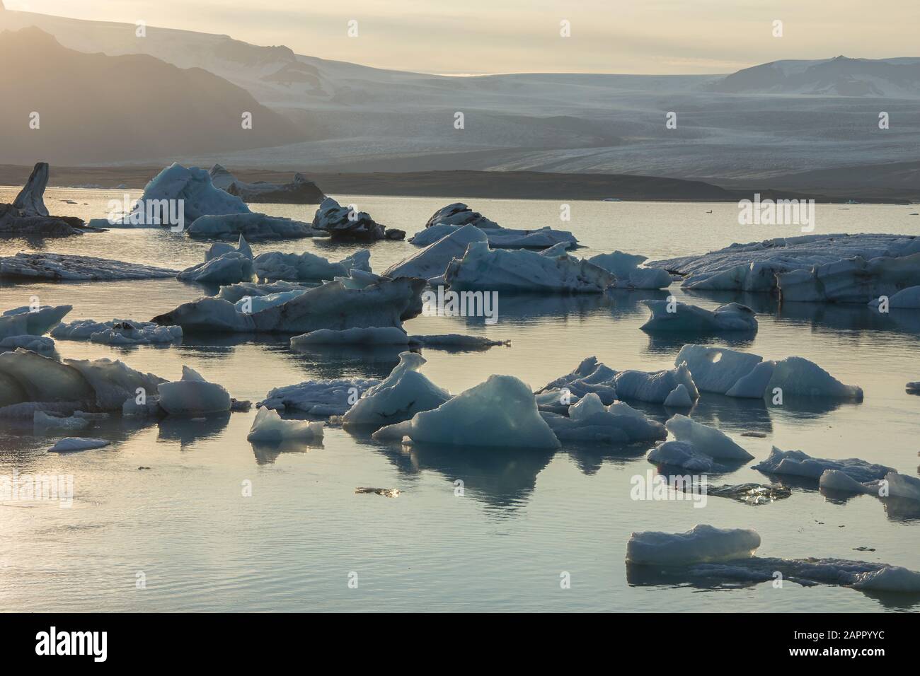 Beautiful cold landscape picture of icelandic glacier lagoon bay Stock ...