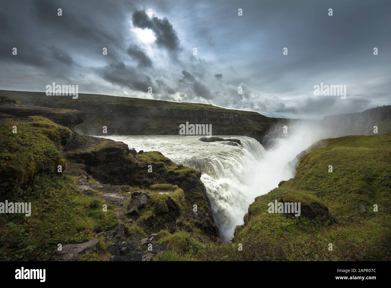 View of the Godafoss waterfall in the Bardardalur district Stock Photo ...