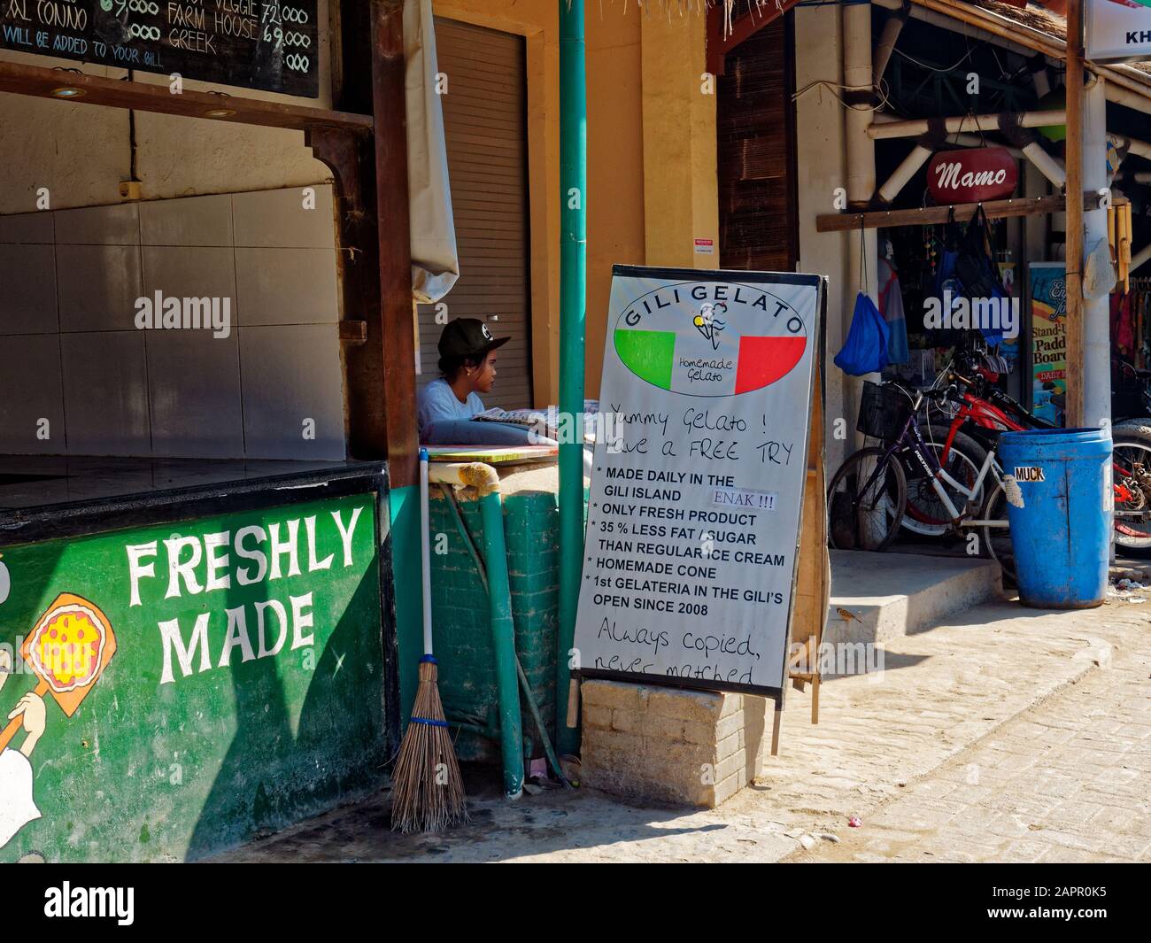 Italian icecream, Gili Trawangan, Gili Islands, Indonesia, Southeast ...