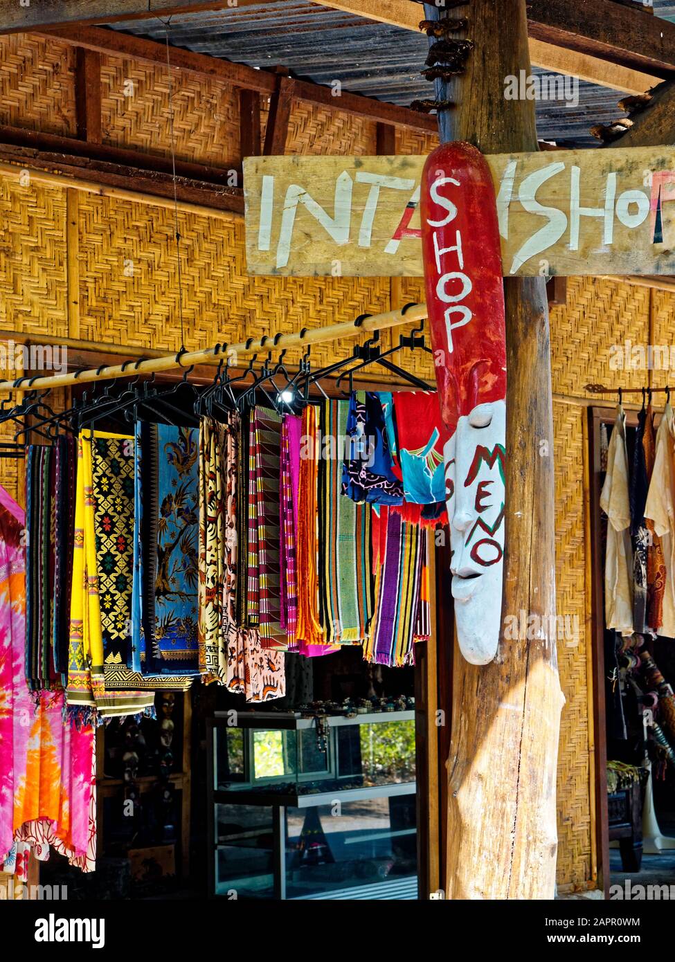 pareo shop, Gili Meno, Gili Islands, Indonesia, Southeast Asia, Asia ...