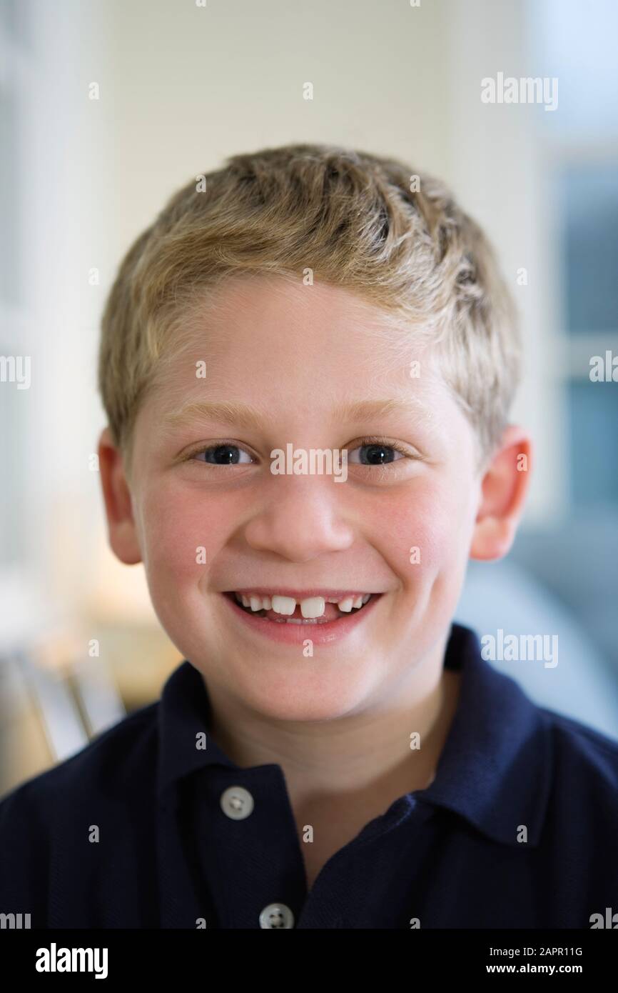 Portrait of a boy smiling Stock Photo - Alamy