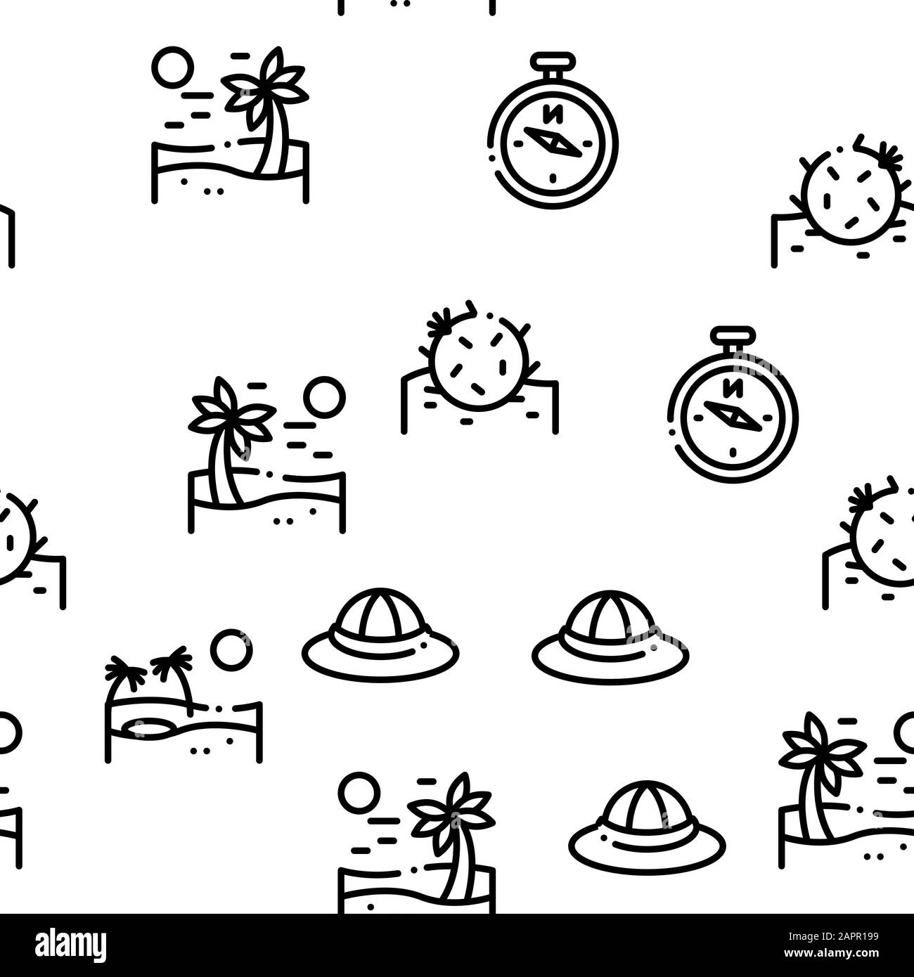 Desert Sandy Landscape Seamless Pattern Vector Stock Vector Image & Art ...