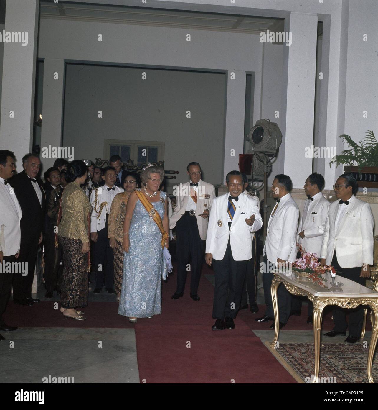 State visit Indonesia The royal couple with president and Mrs. Suharto ...