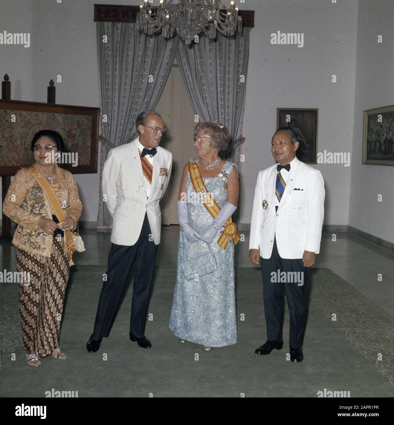 State visit Indonesia The royal couple with president and Mrs. Suharto ...