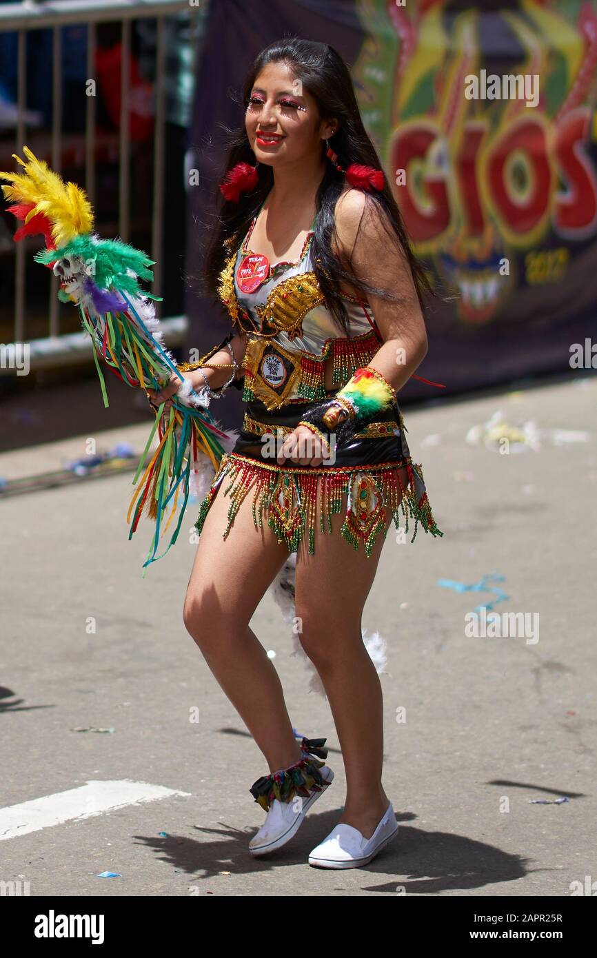 Tobas dancers in colourful costumes performing at the annual Oruro ...