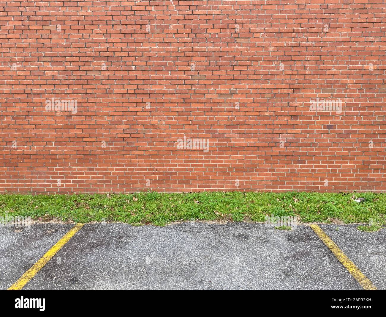 backdrop old alley parking lot brick wall Stock Photo - Alamy
