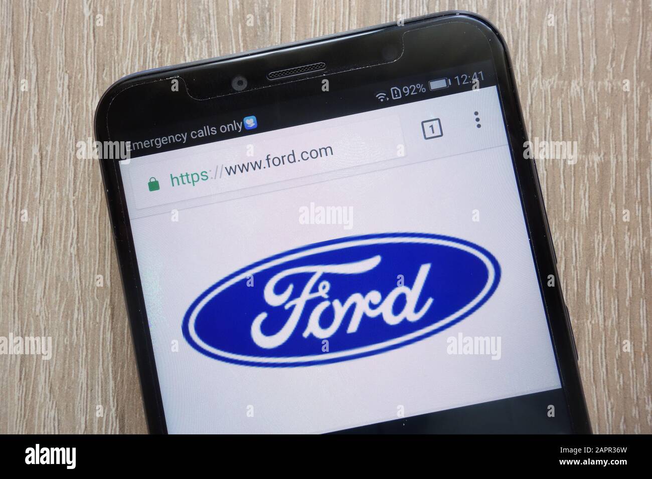 Ford website displayed on a modern smartphone Stock Photo - Alamy