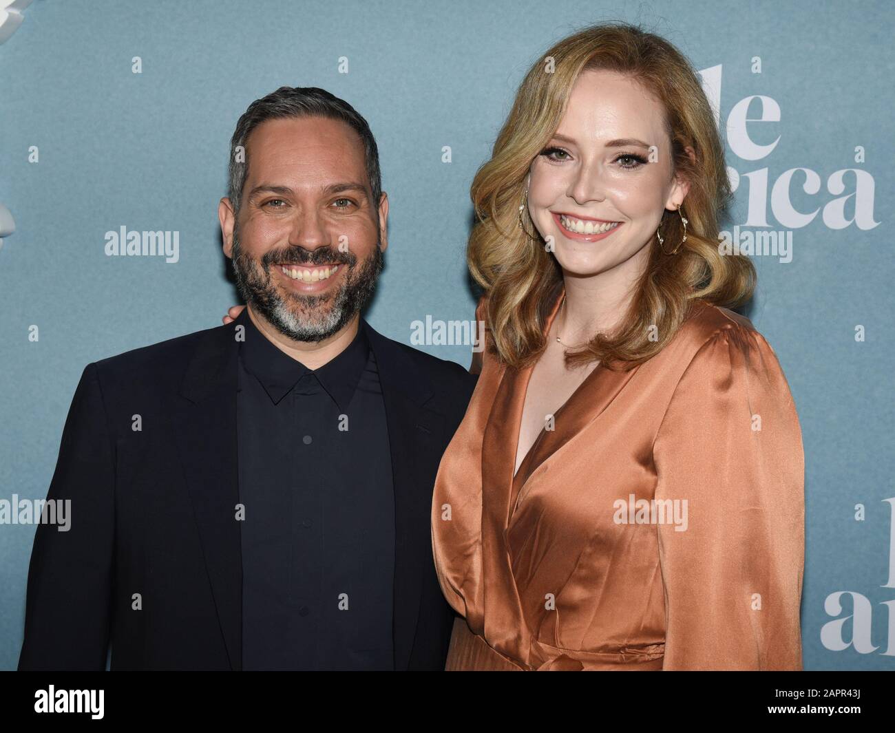 23 January 2020 - West Hollywood, California - Natalie Sandy, Lee Eisenberg. Apple TV+ ''Little ...