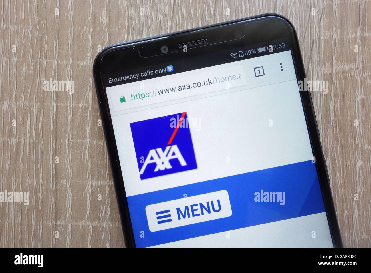AXA website displayed on a modern smartphone Stock Photo - Alamy