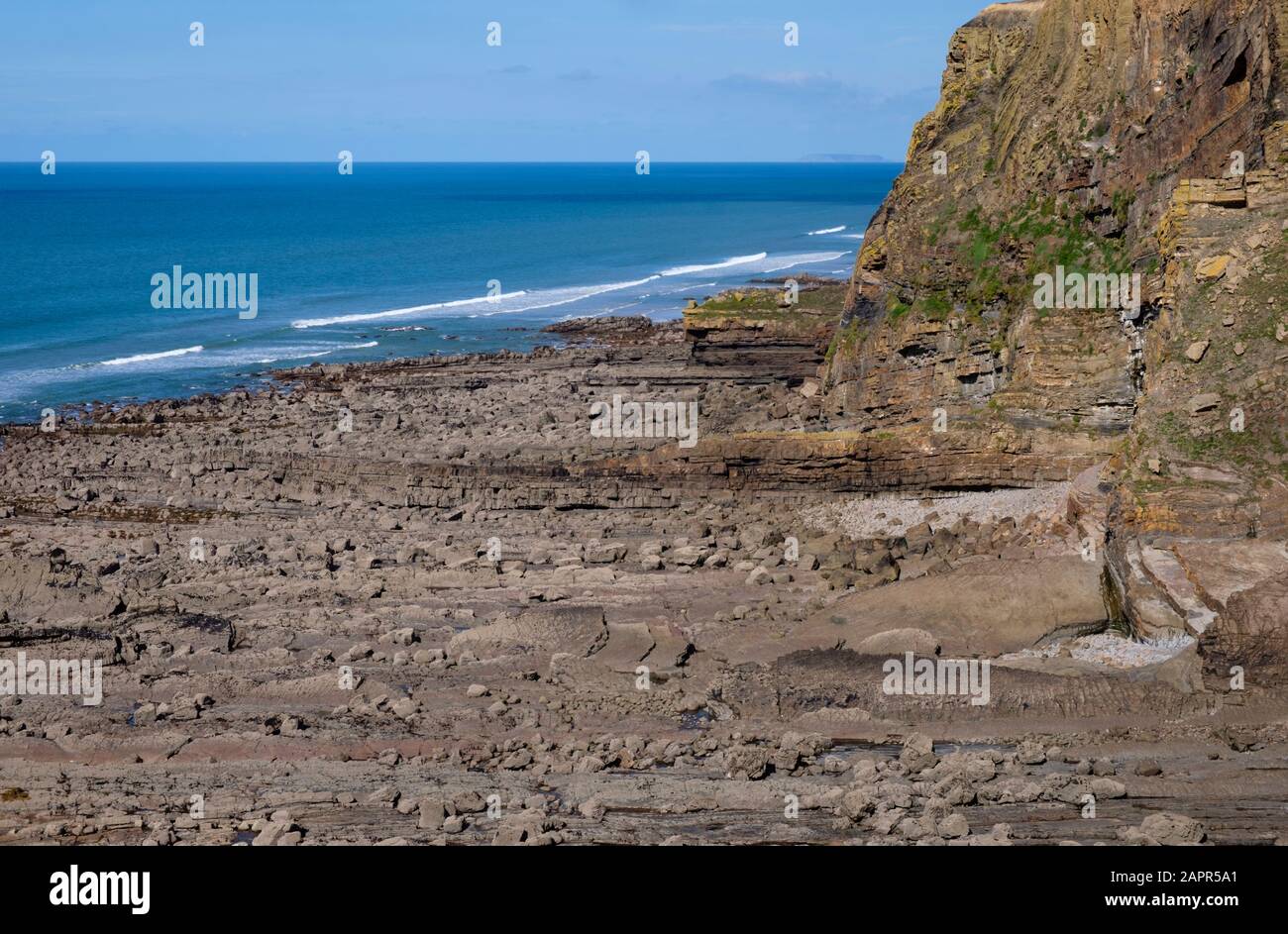 The Atlantic coastline of Bude Bay in Cornwall has many interesting ...