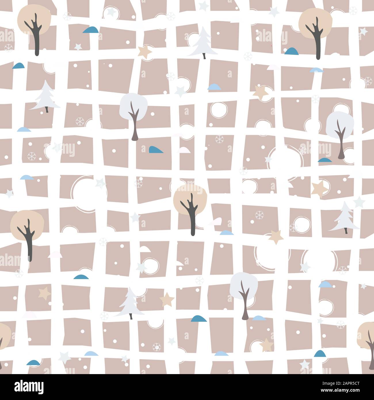 Seamless Smale Sized Tree Pattern. vector Illustration Stock Vector ...