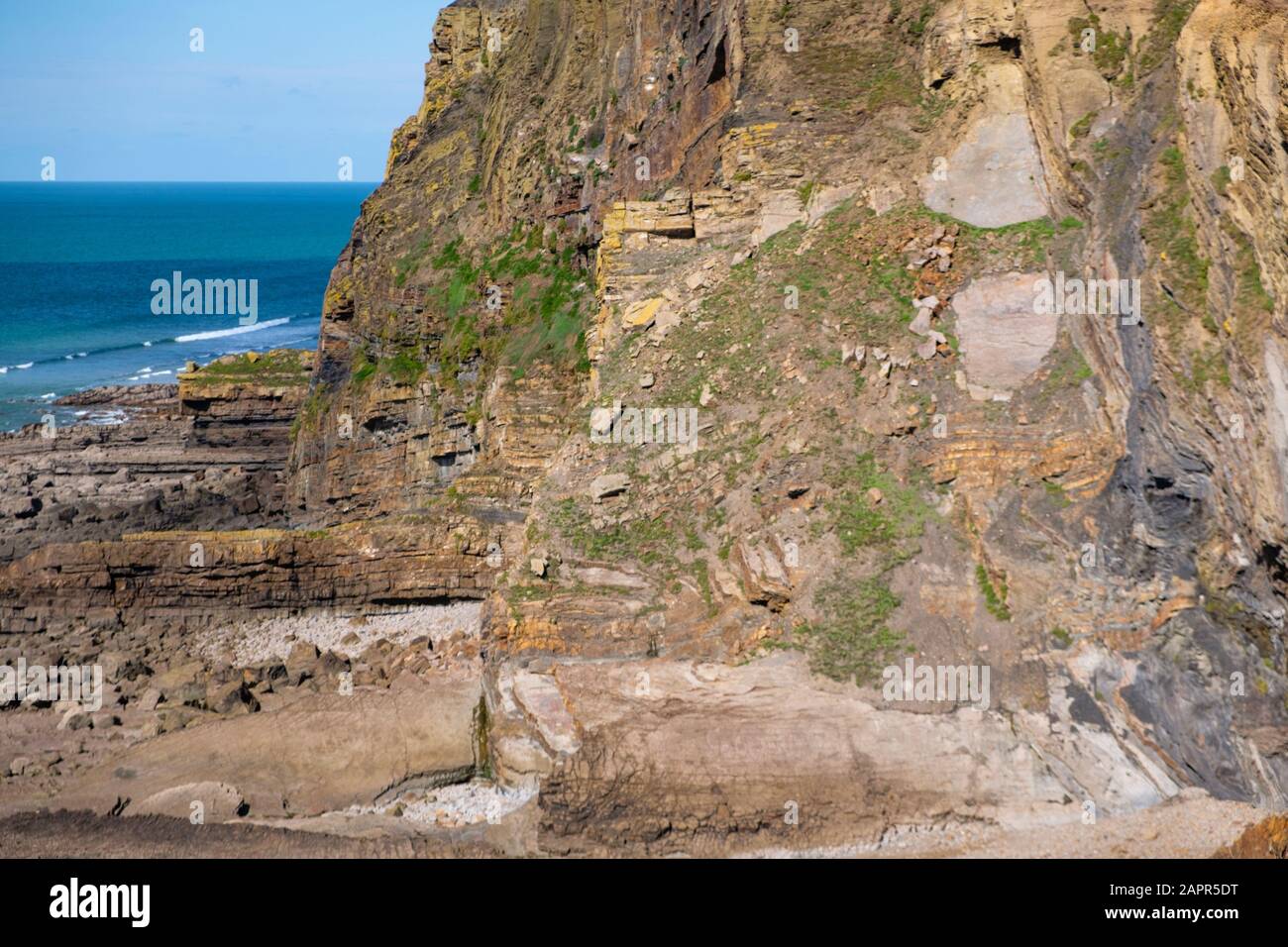 The Atlantic coastline of Bude Bay in Cornwall has many interesting ...