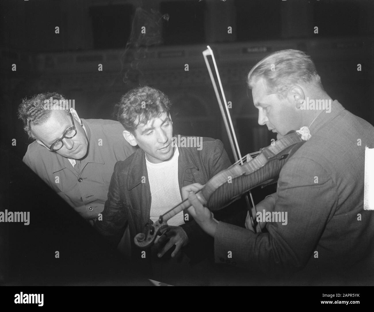 Leonard Bernstein (USA) conductor at Concertgebouw Orchestra. Bernstein ...