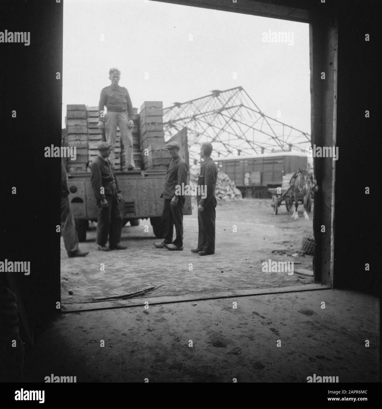 Destroyed warehouse Black and White Stock Photos & Images - Alamy