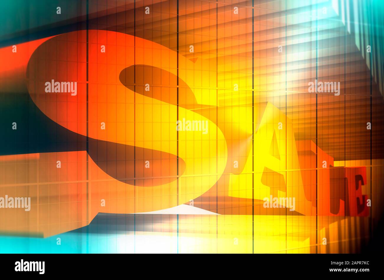 Bar Code With Bended Sale Text Image Relative For Retail Business