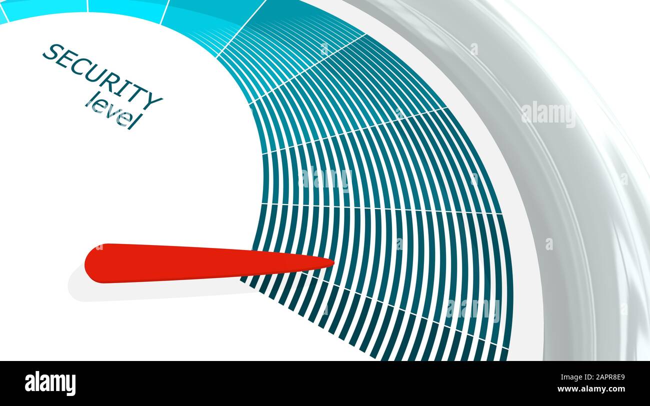 Scale with arrow. The security level measuring device icon. Sign ...