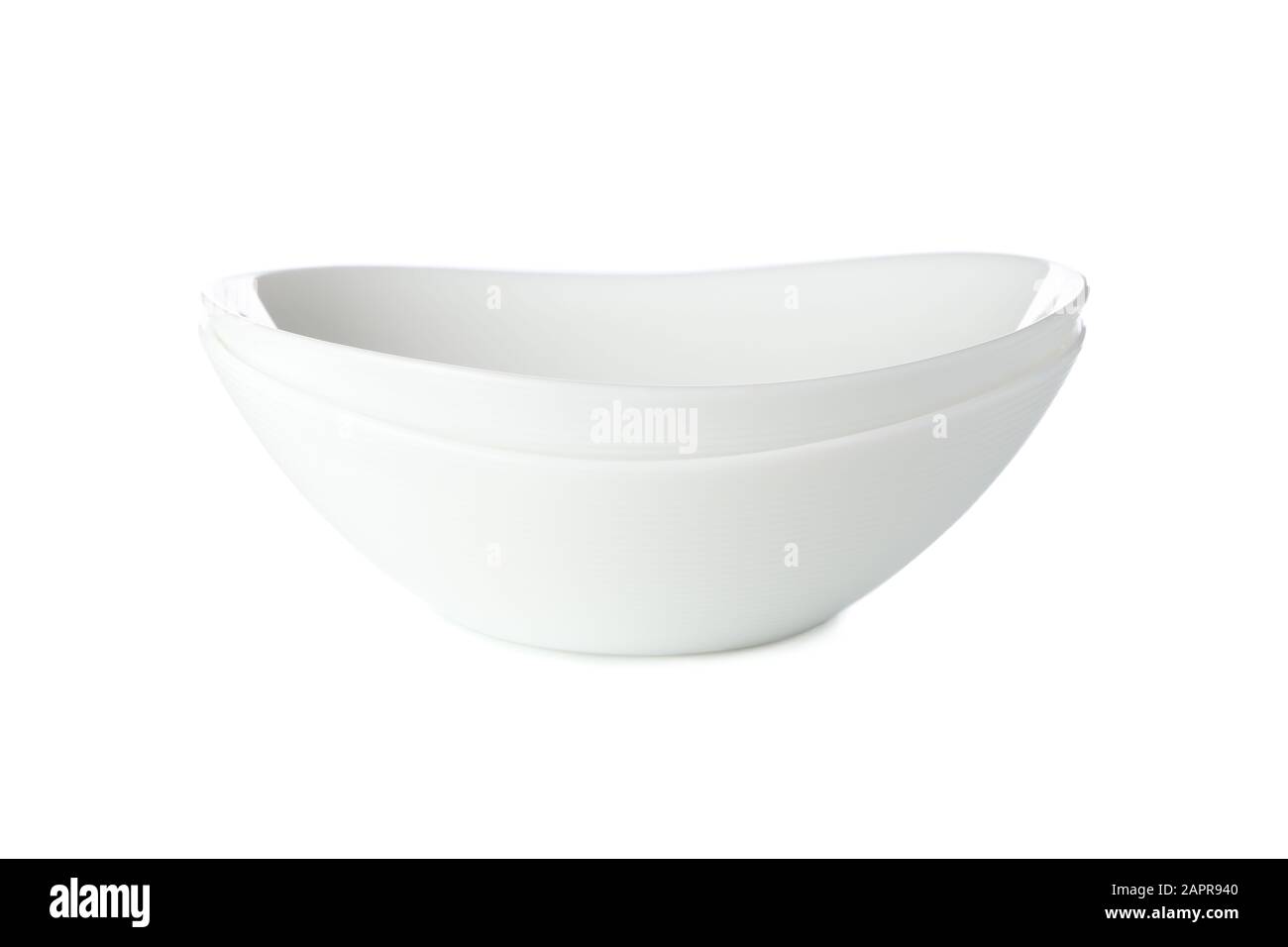 White clean plate isolated on white background Stock Photo - Alamy