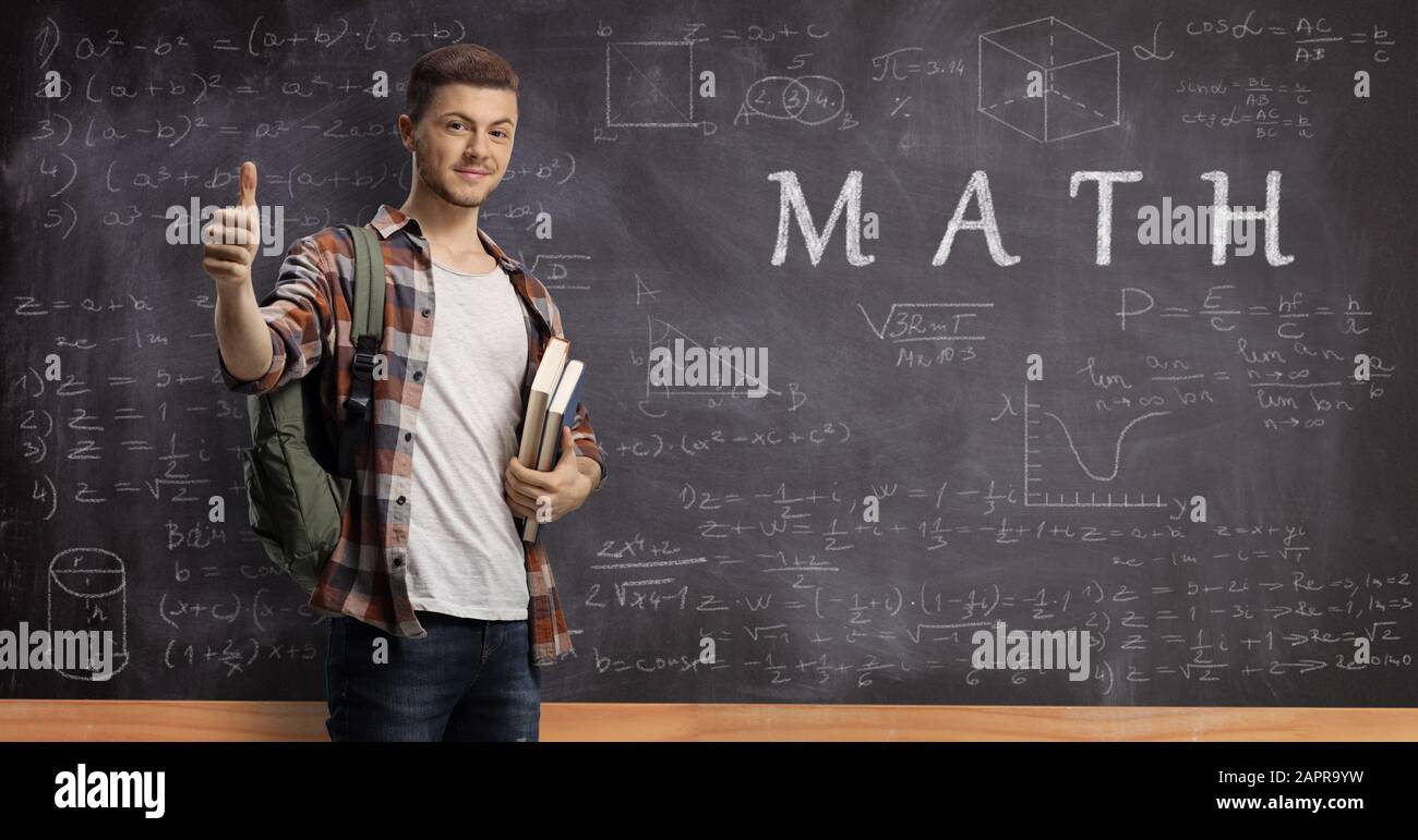 Chalkboard with math equations hi-res stock photography and images - Alamy